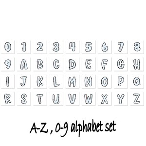 School Doodle Alphabet Bundle, School Letters, Alpha Doodle, PNG ...