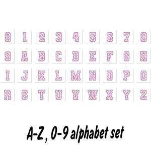 Pastel Pink Checkered Alphabet and Checkered Numbers ,kids Alphabet ...