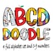 School Doodle Alphabet Bundle, School Letters, Teacher Doodle Letters ...