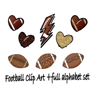 Football Alphabet Letters PNG Bundle, Football Sports Doodle Letters ...