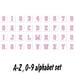 Pink Checkered Pattern Alphabet Set, Coquette Halloween Checkered ...