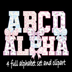 Pink Coquette Bow Alphabet and Numbers, Mama Coquette PNG Alphabet ...