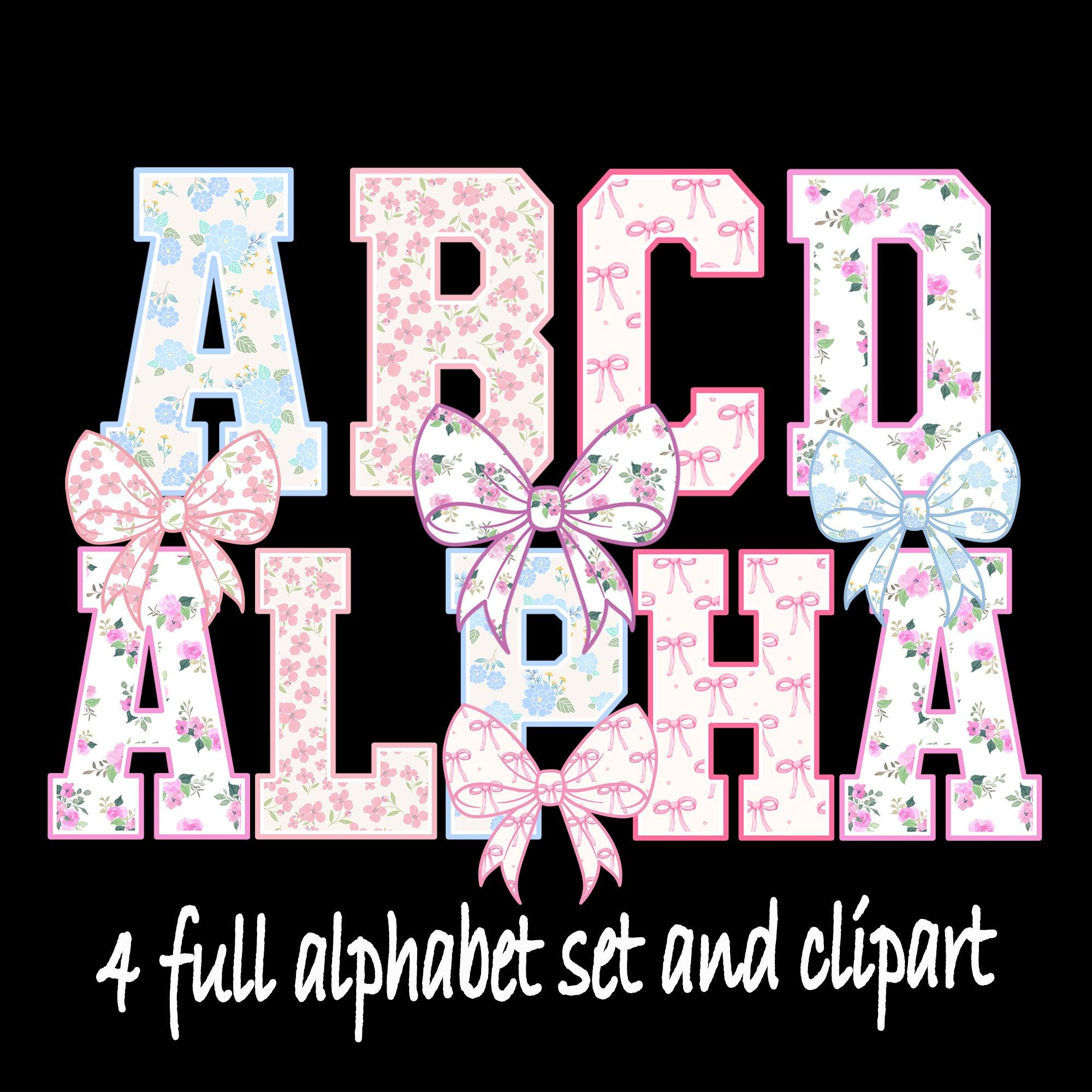 Pink Coquette Bow Alphabet and Numbers, Mama Coquette PNG Alphabet ...