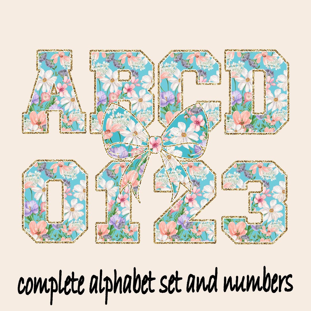 Teal Coquette Bow Alphabet and Numbers, Mama Coquette PNG Alphabet ...
