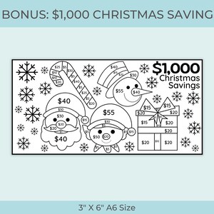 December Savings Challenge Bundle & Cash Envelopes A6 Mini - Etsy