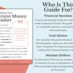 Money Mindset Workbook Printable, Personal Finance Workbook, Financial ...