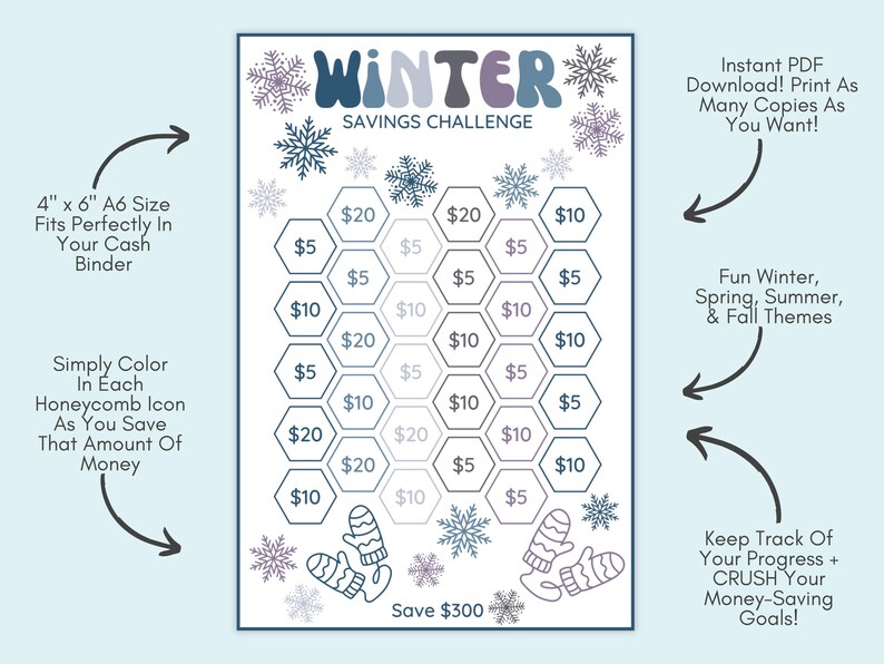 Four Seasons Savings Challenge Bundle | Printable Tracker (PDF) - Etsy