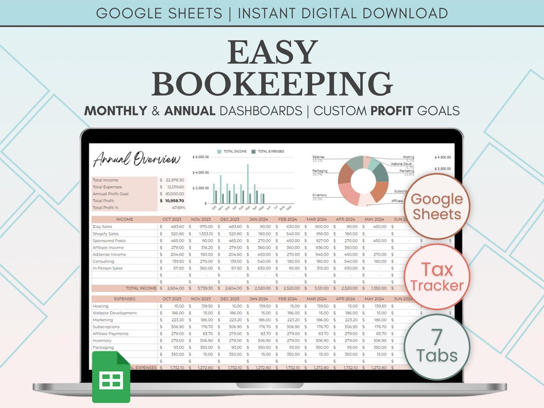 Small Business Bookkeeping Template Google Sheets Bookkeeping ...