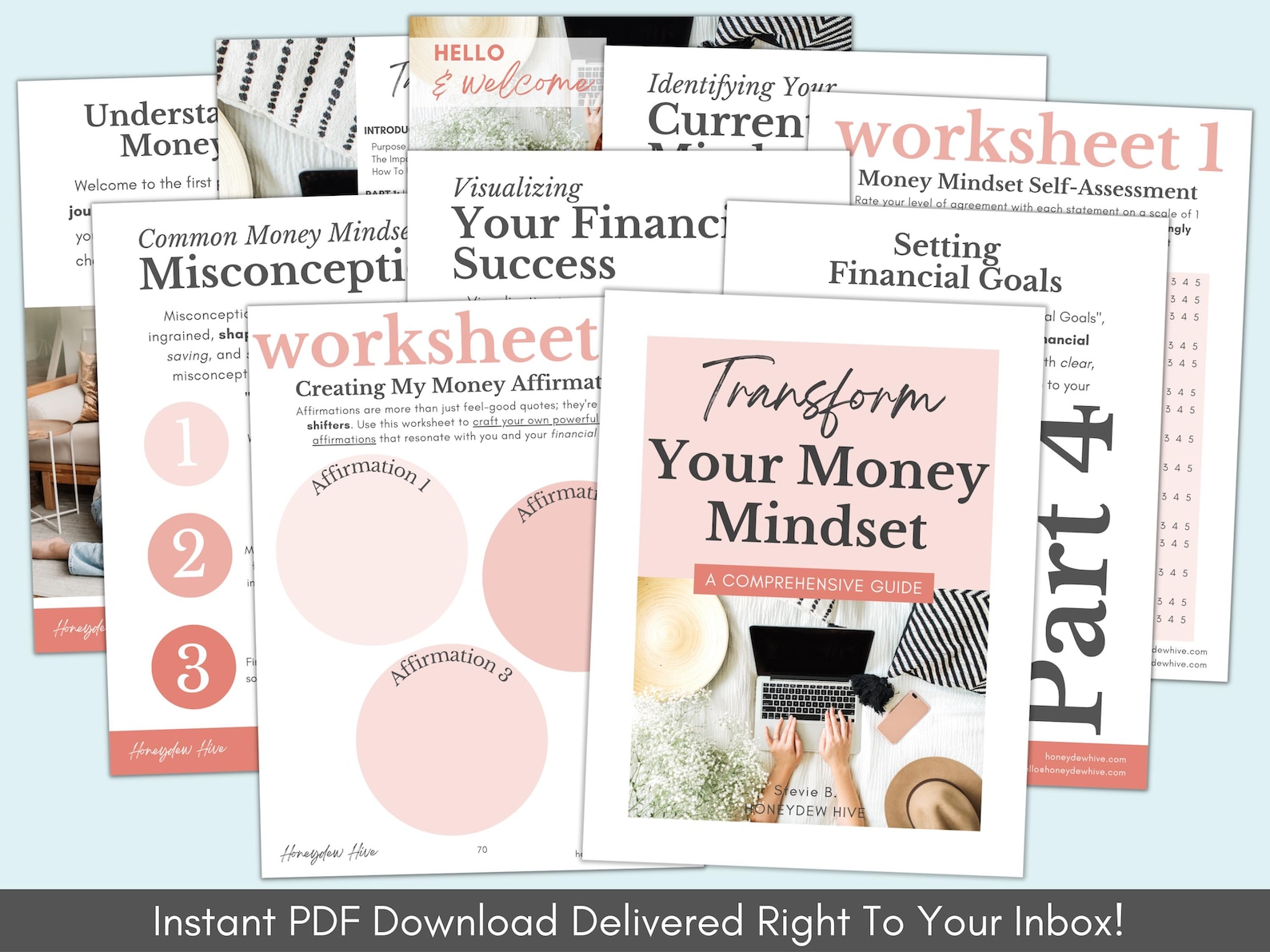Money Mindset Workbook Printable, Personal Finance Workbook, Financial ...