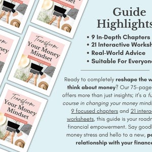 Money Mindset Guide | 75+ Page Financial Workbook | Change Your Money ...