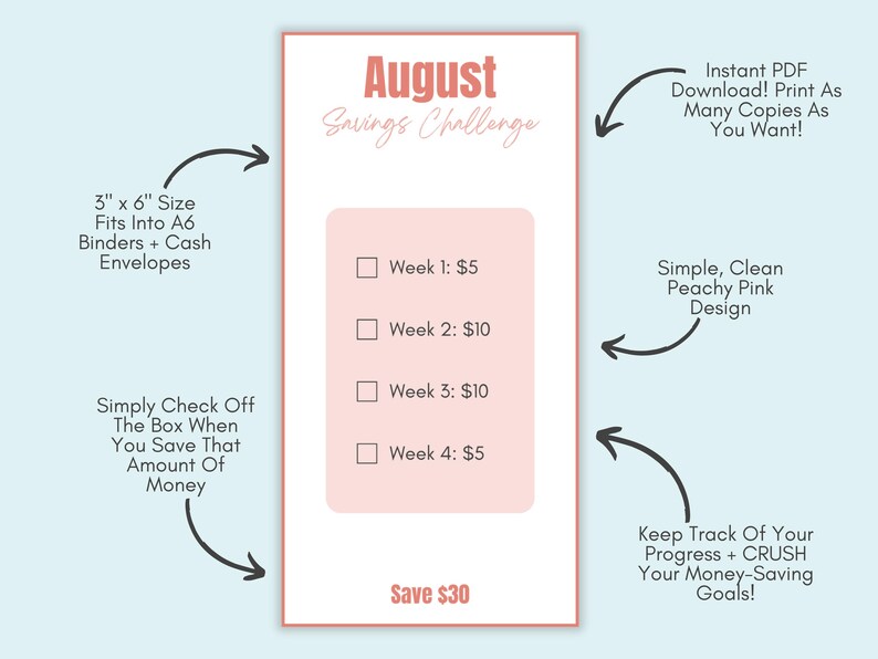 A6 Monthly Savings Challenge Bundle | Low Income, Budget Planner ...