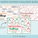 12 Month Savings Challenge Trackers A6 Mini Savings Challenge Bundle ...