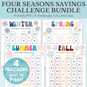 Four Seasons Savings Challenge Bundle | Money Saving Challenge | 30 Day ...