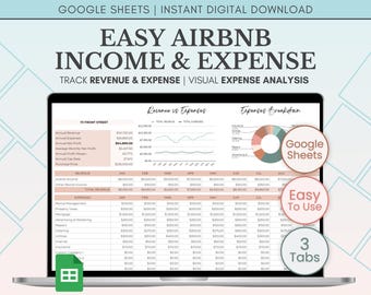 Airbnb Template Income and Expense Spreadsheet Airbnb Bundle Profit and ...