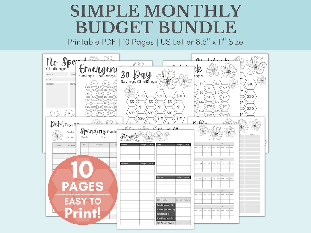 Printable Monthly Budget Book Digital Budget Planner for Goodnotes ...