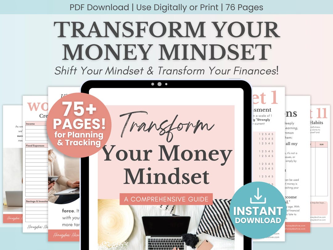 Money Mindset Workbook Printable, Personal Finance Workbook, Financial ...