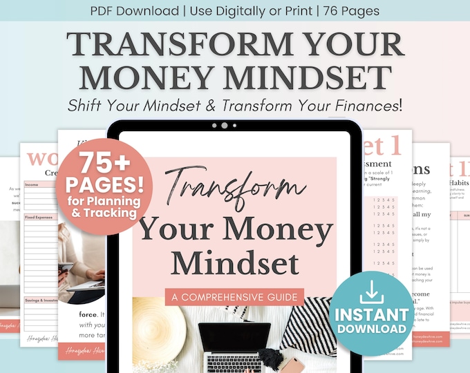 The Money Mindset Journal Printable, Financial Abundance, Money ...