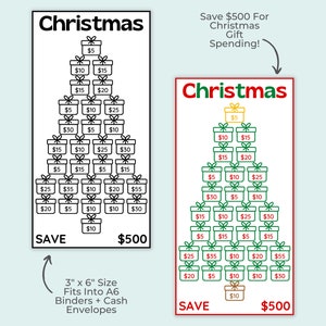 Christmas Savings Challenge Christmas Savings Challenge A6 - Etsy