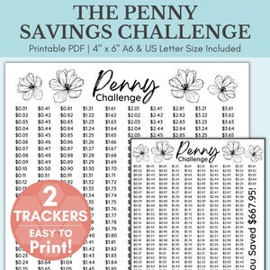 Penny Challenge Printable | Penny Savings Challenge | Low Income ...