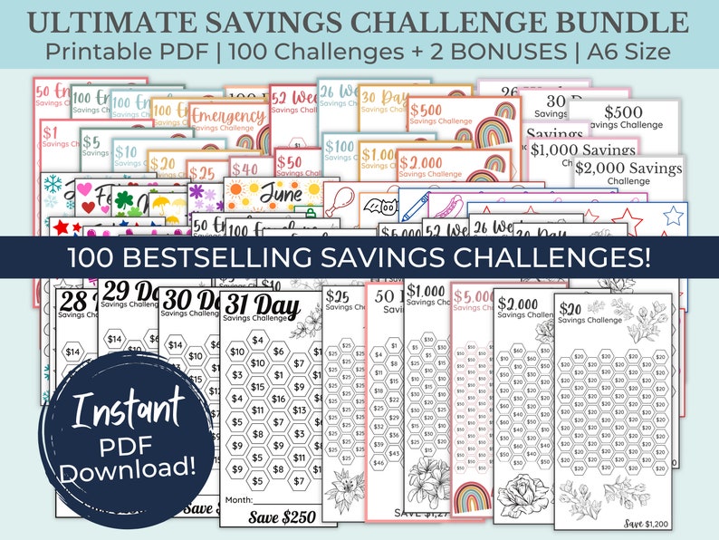 Ultimate Savings Challenge Bundle Savings Challenge - Etsy
