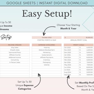 Google Sheets Bookkeeping Template | Small Business Tracker (digital ...