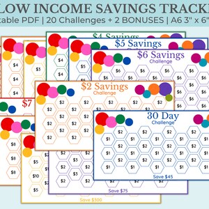Low Income Savings Challenge Printable Money Saving - Etsy