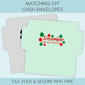 December Savings Challenge Bundle & Cash Envelopes A6 Mini Savings ...