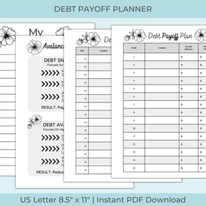Debt Payoff Planner Debt Payoff Tracker Printable PDF - Etsy