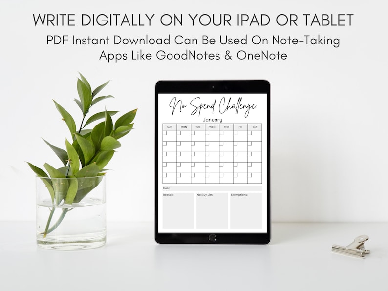 No Spend Challenge Printable Bundle | Savings Tracker (PDF Pattern) - Etsy