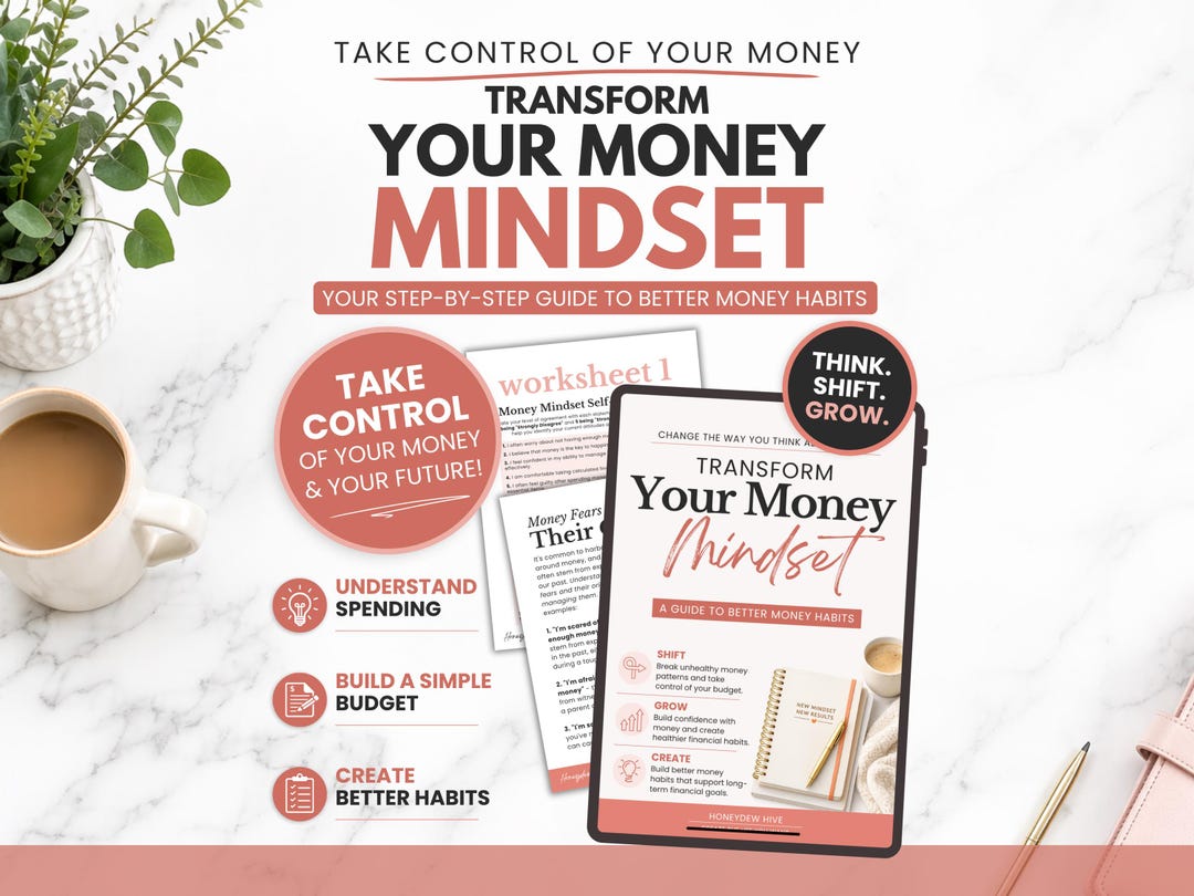 Money Mindset Workbook Printable, Personal Finance Planner, Financial ...