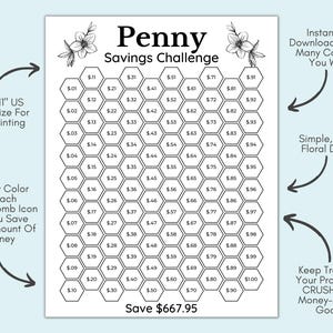 Penny Saving Challenge Printable | Penny Savings Challenge | Low Income ...