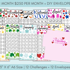 Ultimate Savings Challenge Bundle Savings Challenge Printable A6 Mini ...