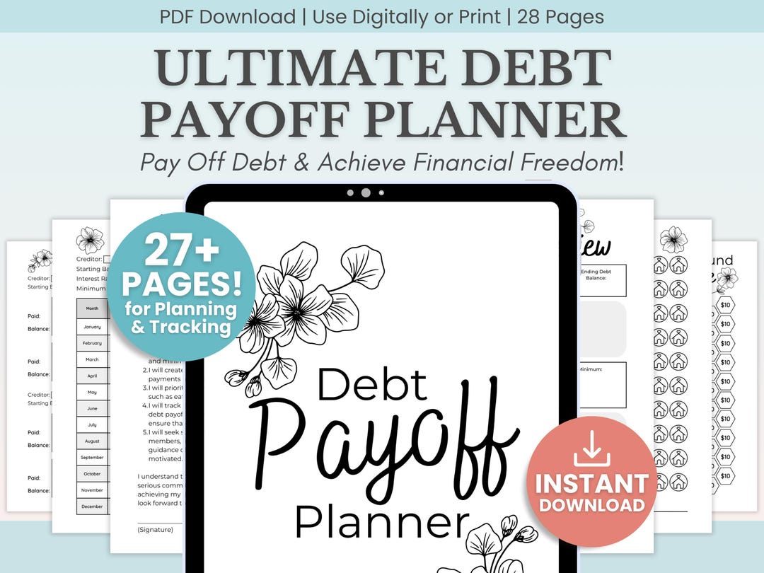 Debt Payoff Planner | Debt Payoff Tracker Printable | PDF Instant ...