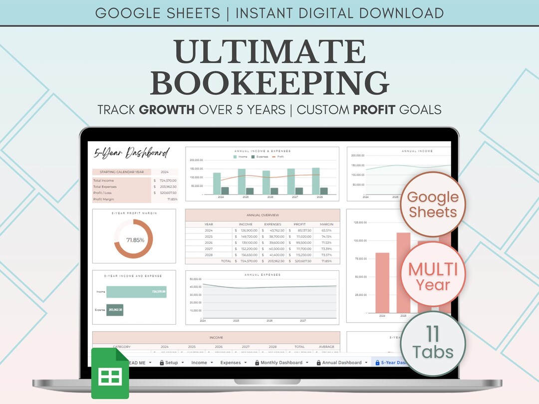 Small Business Bookkeeping Template Google Sheets Bookkeeping ...