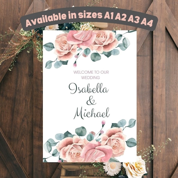 Personalised WEDDING Party Sign POSTER Banner ANY Names - Etsy