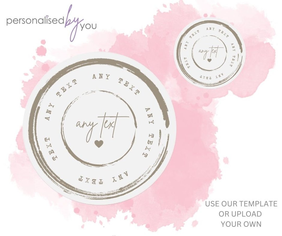 Personalised Custom Round Printed Stickers Custom Logo Labels for ...