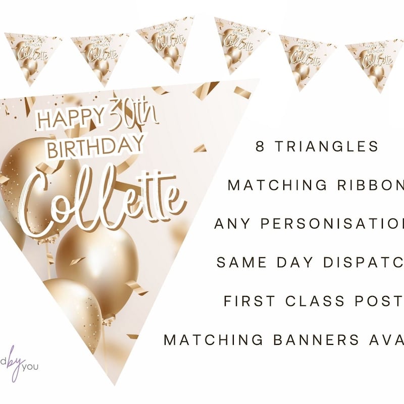 Gold Bunting - Etsy UK