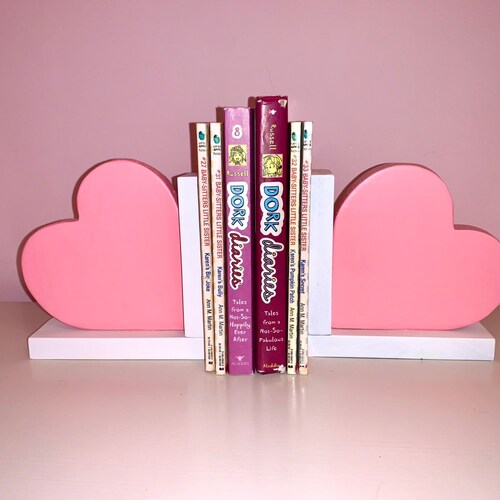 Heart Bookends Valentines Day / Children / Cute / Book Lover - Etsy