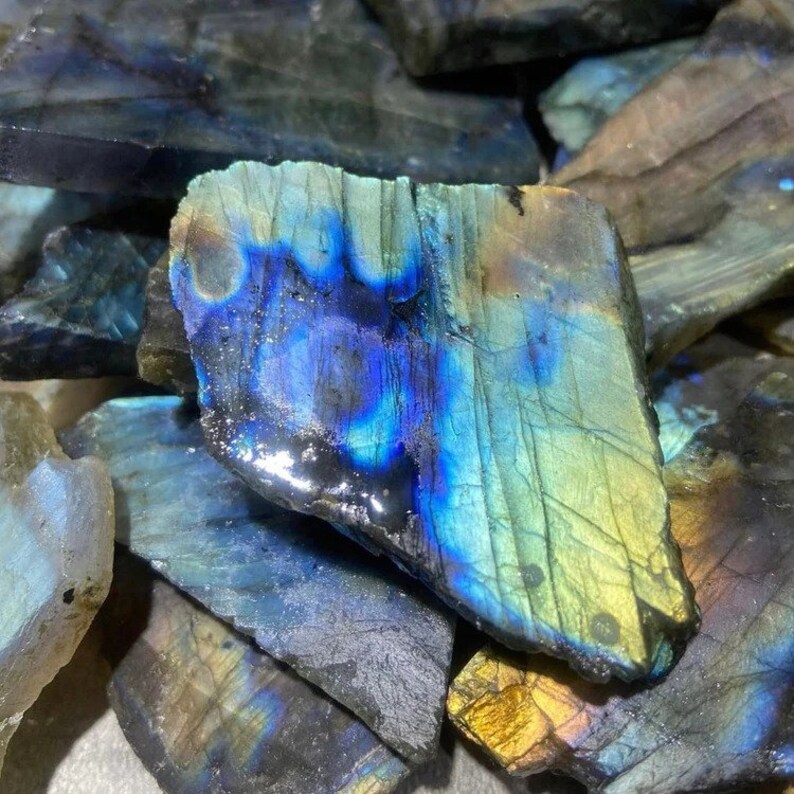 1 Kg Raw Labradorite: Flashy Fire, Natural Rough Gemstone Slab - Etsy