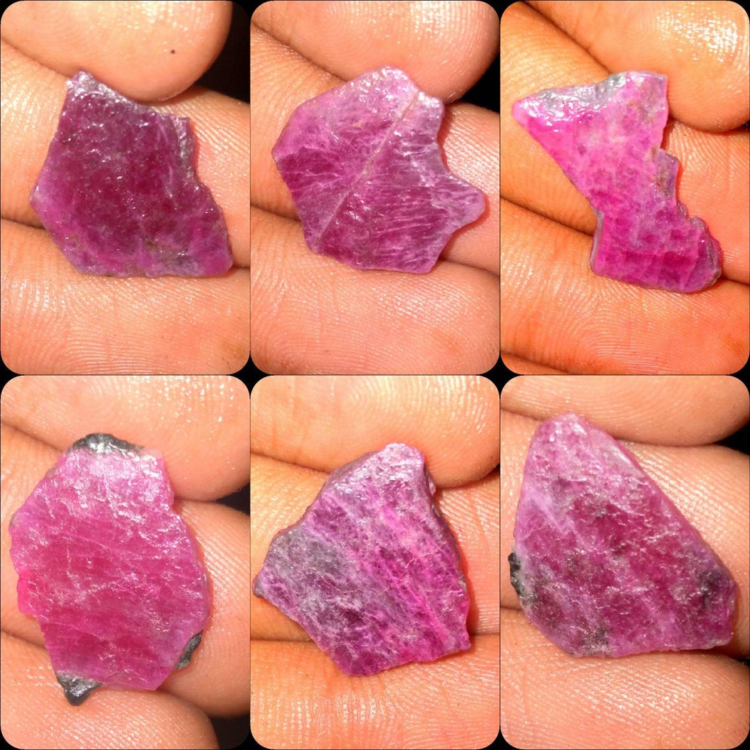 Natural Ruby Rough Slices Gemstone,ruby Specimens,aaa Quality Ruby ...