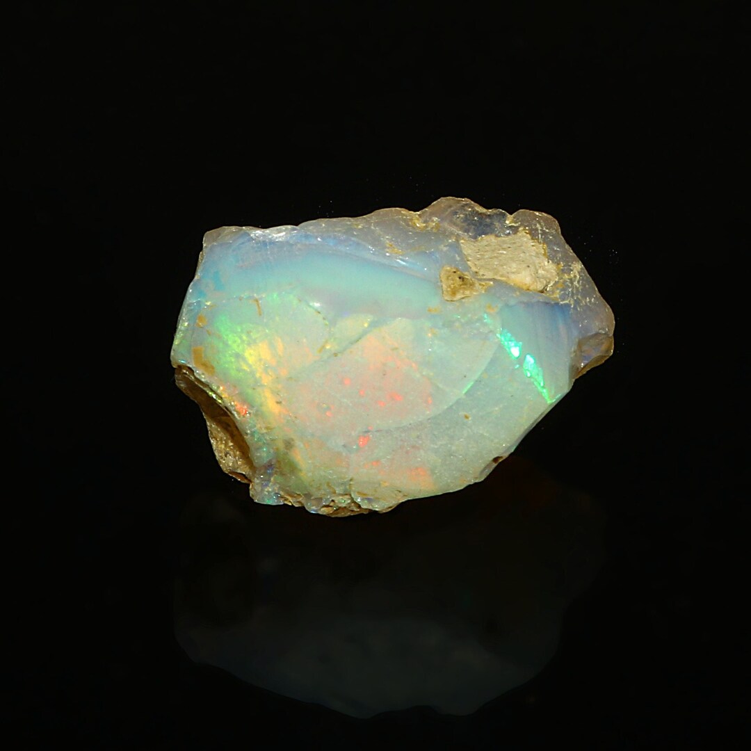 15.40 Carat Ethiopian Opal Rough Gemstone, Welo Fire Opal Raw Stone ...