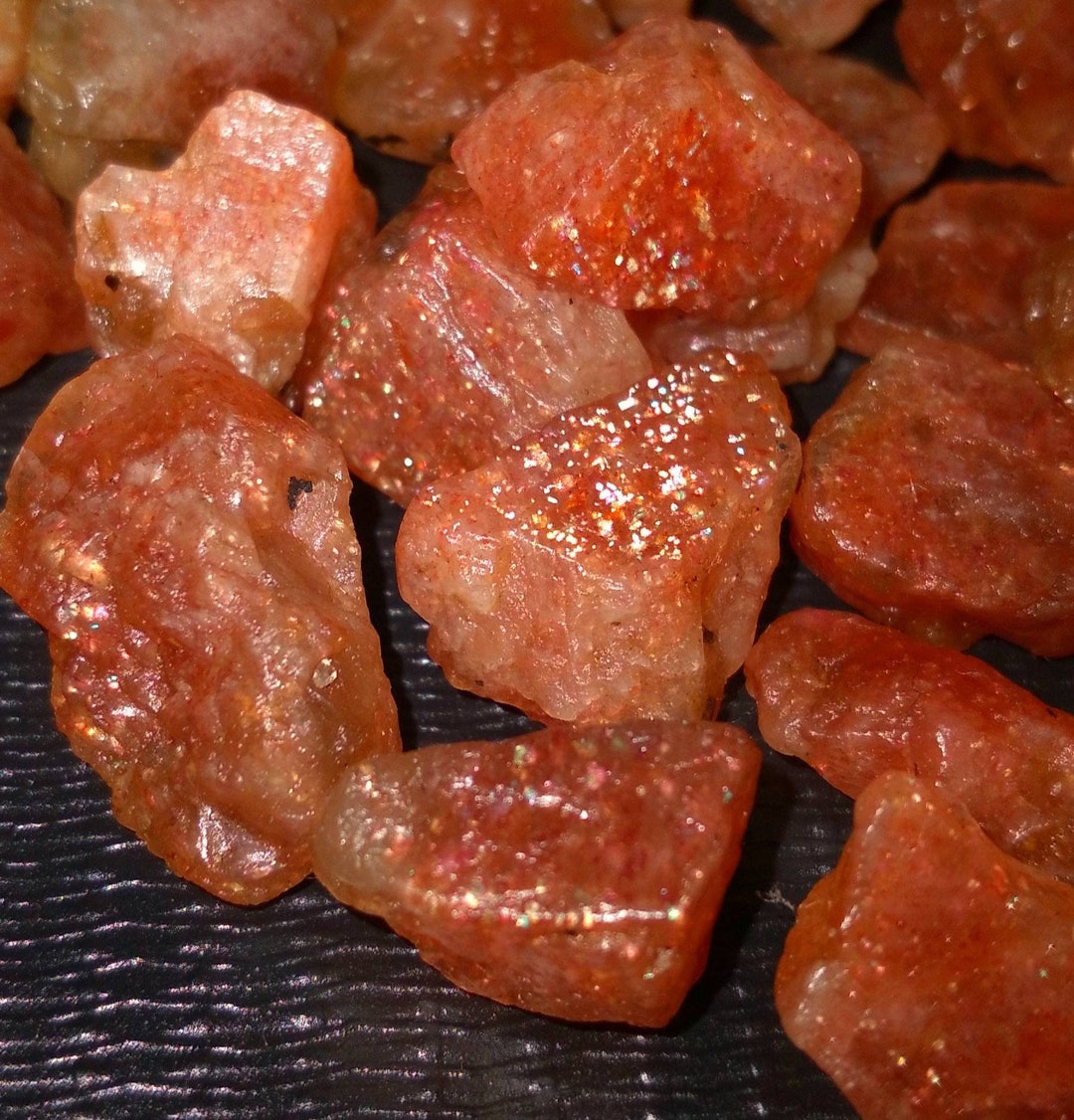 1 Kg Red Rare Sunstone Size 15-20 MM APPROX Natural Raw Sunstone Loose ...