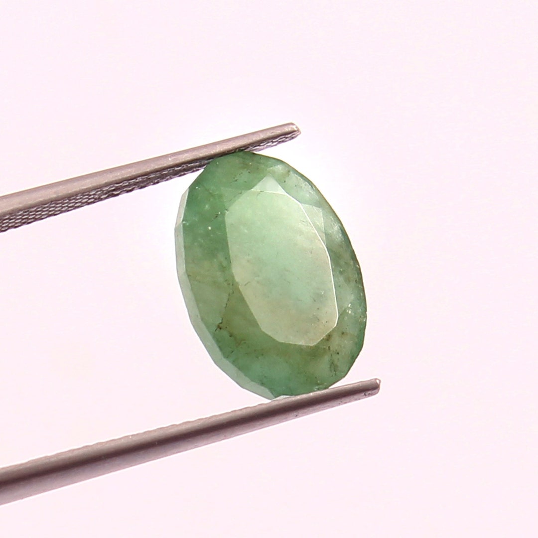 6 Cts Untreated EMERALD Jewelry Stone, Natural Emerald Faceted GEM ...