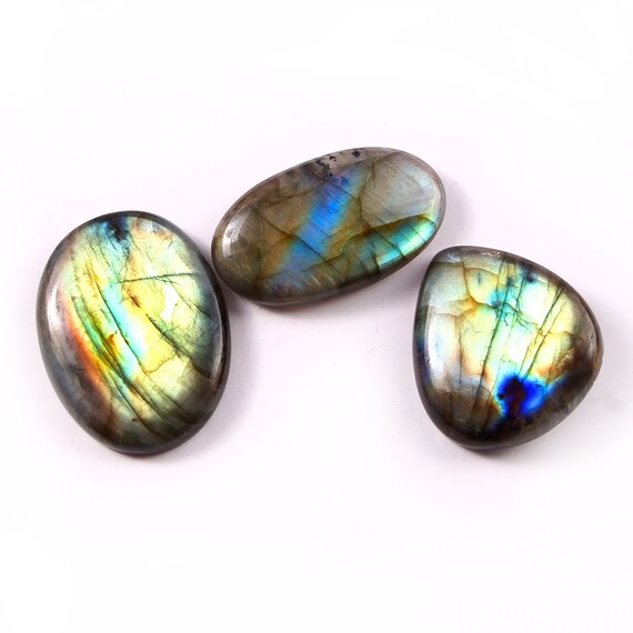 AAA One Quality 3 pieces Natural Spectrolite Multi Fire | Etsy