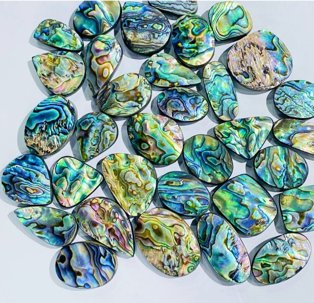 20mm to 30mm PAUA ABALONE SHELL Gemstone Oval Fancy Mix Shape Cabochon ...