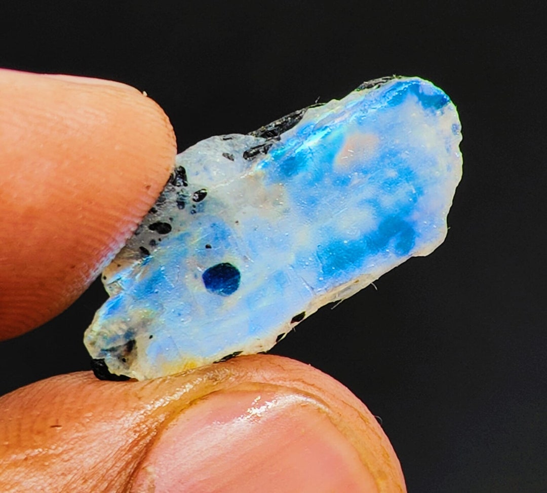 10 Cts White Rainbow Moonstone Raw 100% Natural Rainbow Moonstone Raw ...