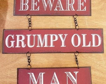 Grumpy Old Man Sign. Custom Carved Hand Painted. - Etsy