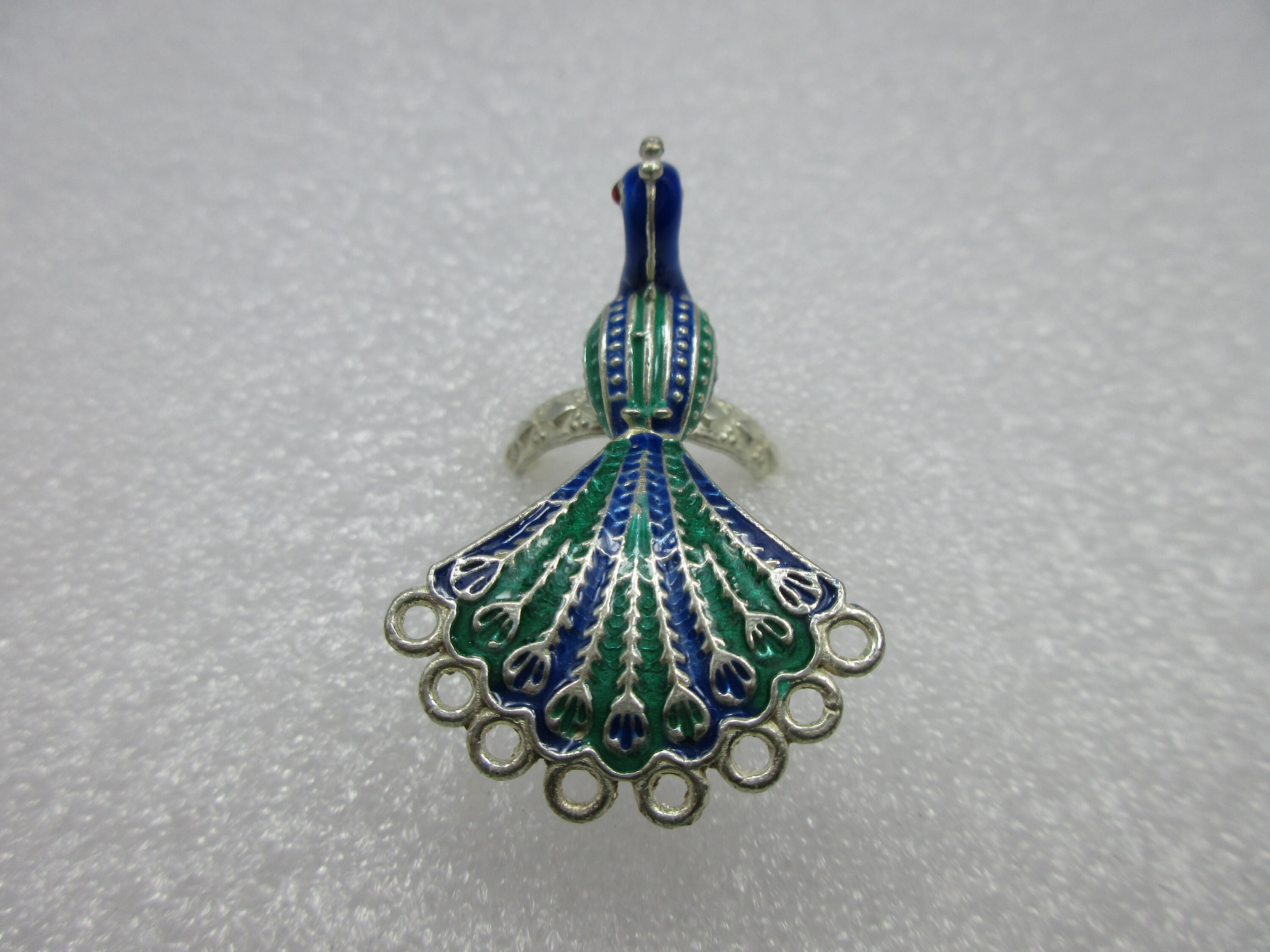 Mina Karigari Peacock Ring for Women, Traditional Ring, Free Size Ring for Women, Peacock Design ...