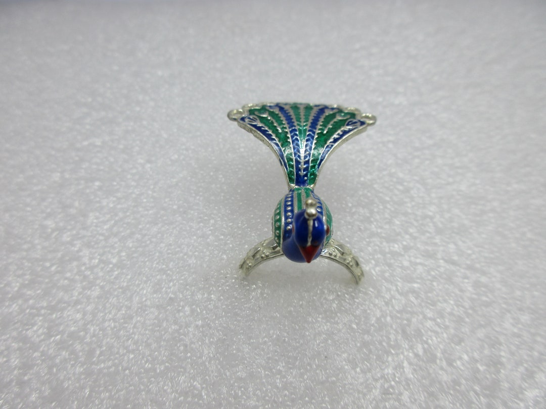 Mina Karigari Peacock Ring for Women, Traditional Ring, Free Size Ring ...