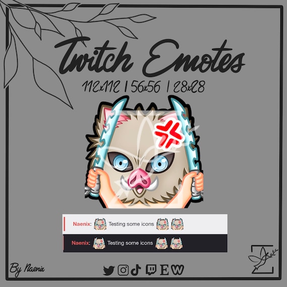 Twitch Emote Inosuke demon Slayer for Twitch Streamers - Etsy